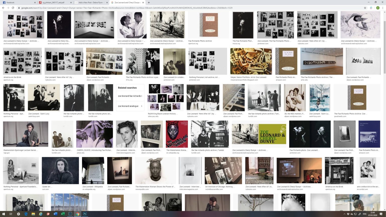 Zoe Leonard and Cheryl Dunye series: The Fae Richards Photo Archive ...